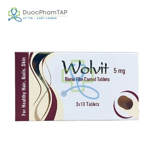 Wolvit 5mg Kusum - Thuốc điều trị thiếu hụt biotin